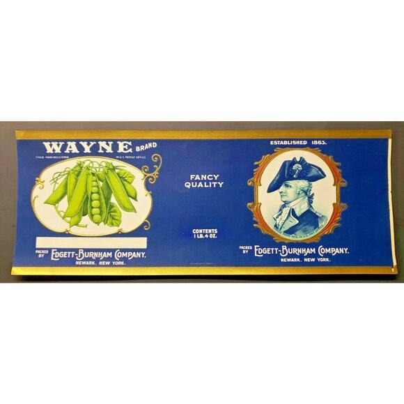 Edgett Burnham Co | Wall Decor | Vintage Wayne Brand Blank Peas Edgett ...